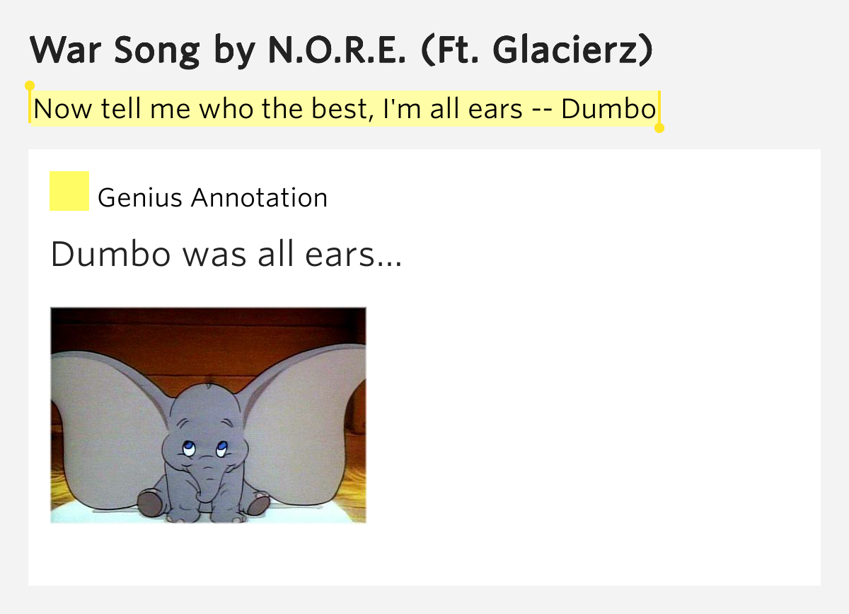 Now Tell Me Who The Best I m All Ears Dumbo War Song Lyrics Meaning now-tell-me-who-the-best-i-m-all-ears-dumbo-war-song-lyrics-meaning