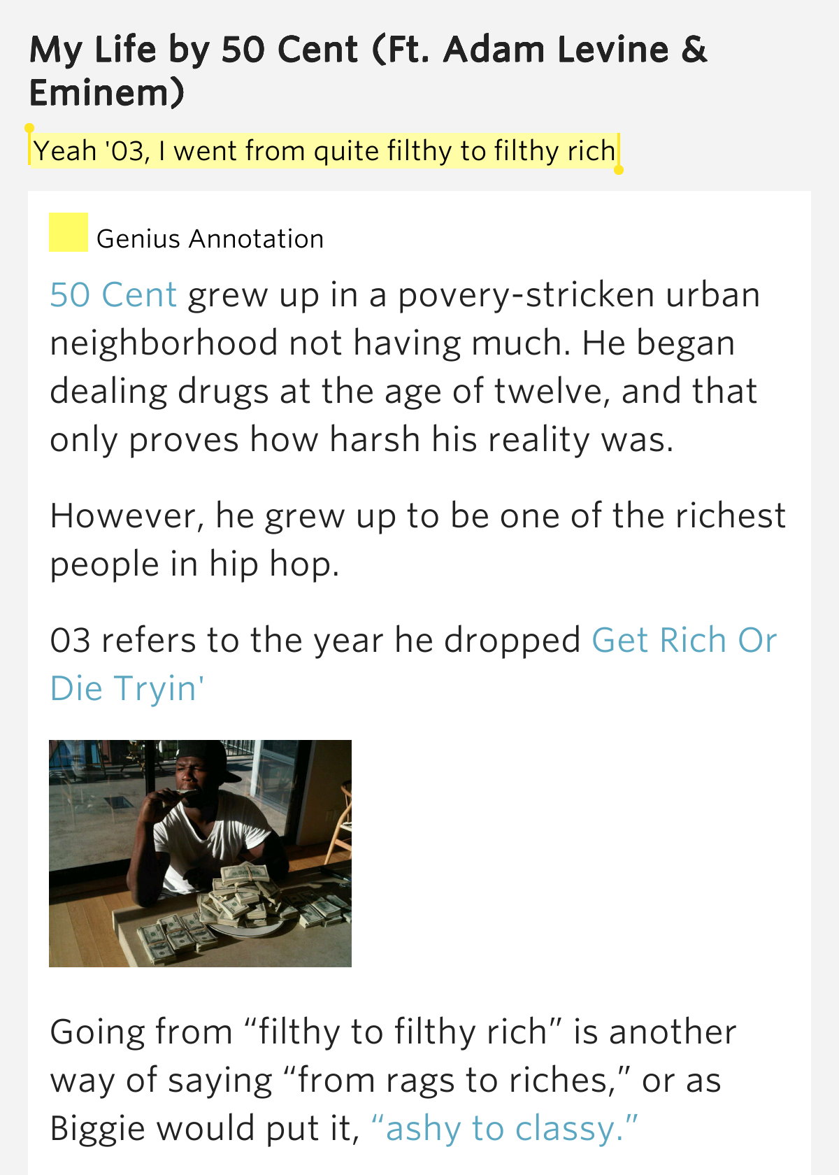 Yeah 03 I Went From Quite Filthy To Filthy Rich My Life Yeah 03 I Went From Quite Filthy To Filthy Rich My Life