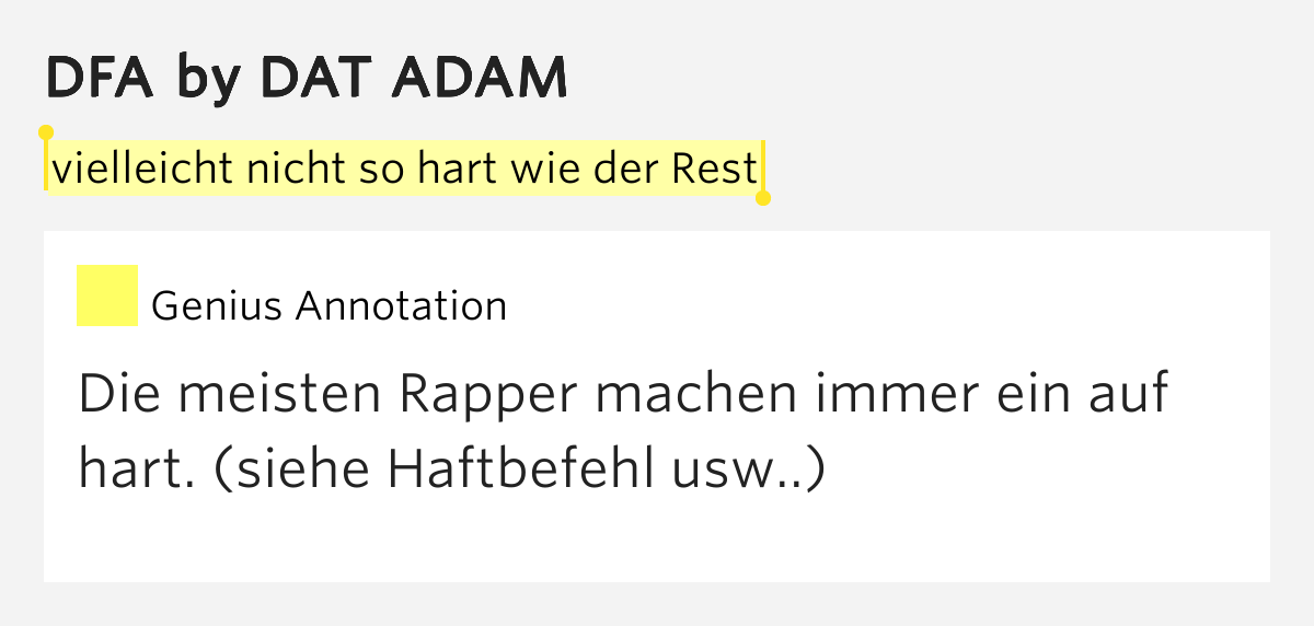 Vielleicht Nicht So Hart Wie Der Rest DFA Lyrics Meaning vielleicht-nicht-so-hart-wie-der-rest-dfa-lyrics-meaning