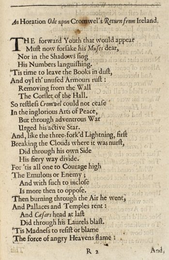Andrew Marvell – An Horatian Ode Upon Cromwell's Return from Ireland ...
