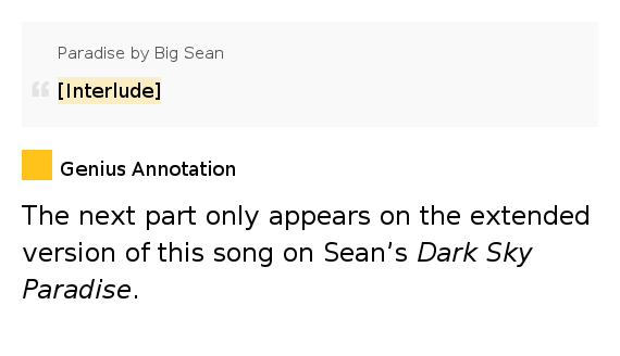 [Interlude] – Paradise Lyrics Meaning