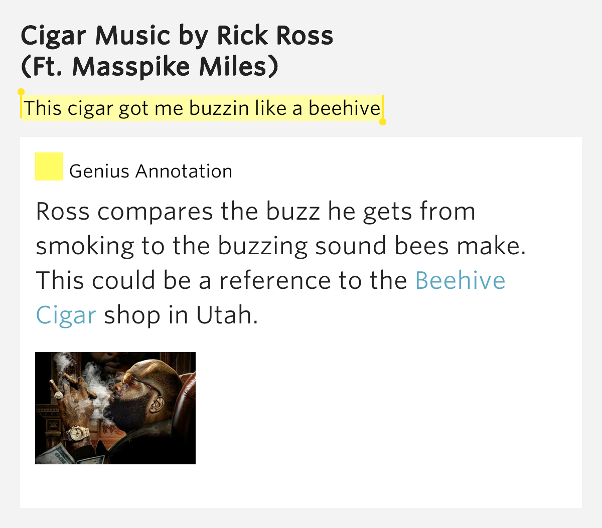 Rick Ross Smoking Cigar