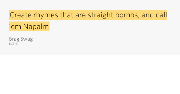 Swag Rhyme Quotes