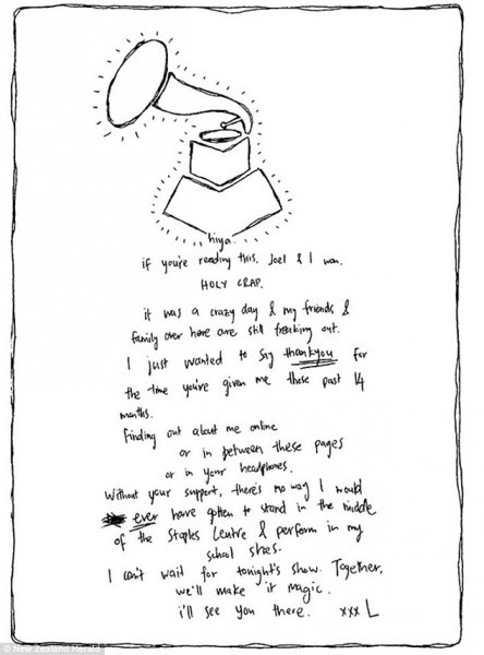 Lorde – Thank You Letter Lyrics | Genius Lyrics