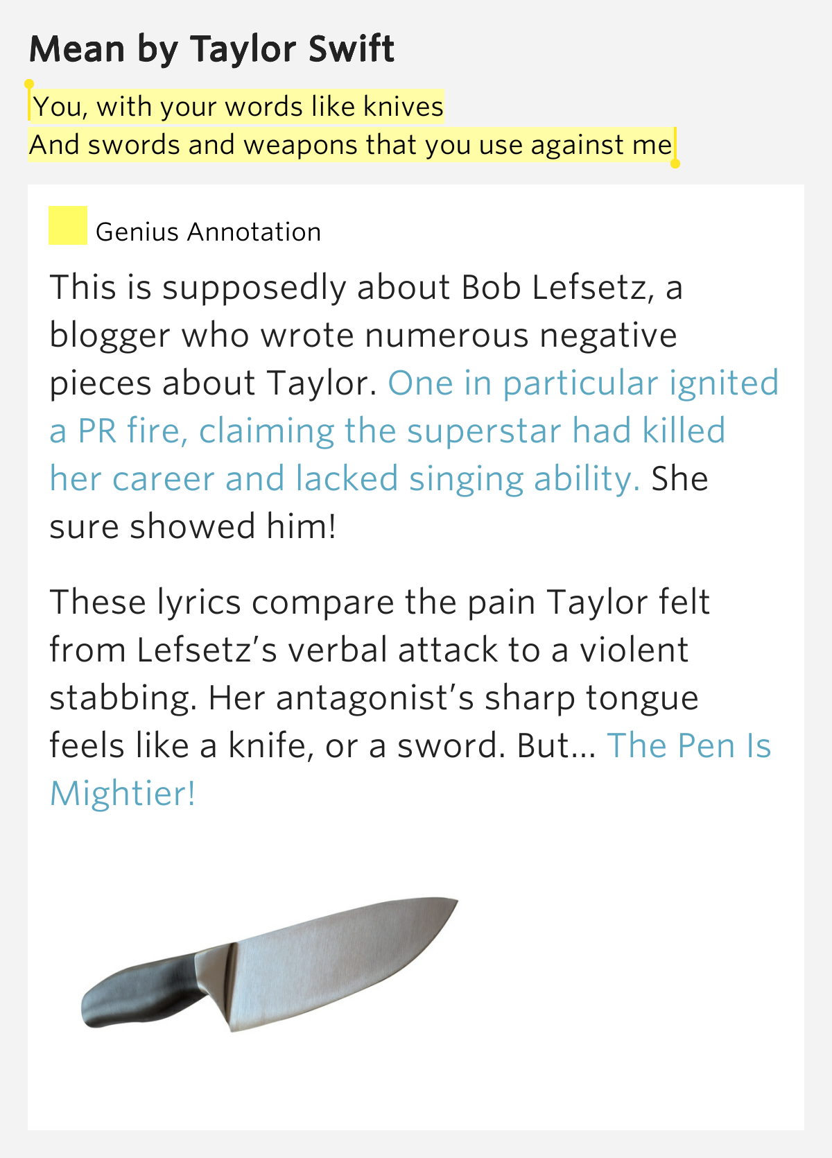 Words Are Like Knives Quotes