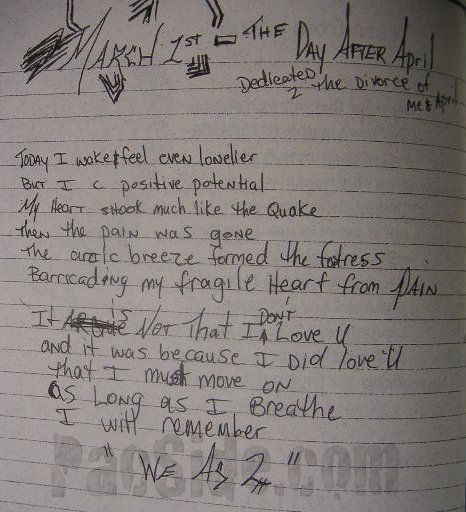2Pac – March 1st - The Day After April (Dedicated 2 the Divorce of Me ...