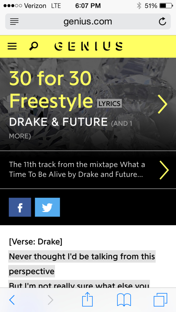 New mobile song page! | Genius