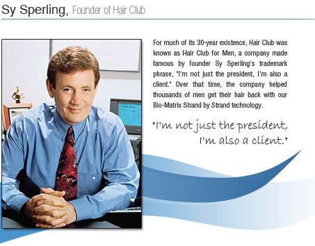 Sy Sperling, the former Hair Club for Men president who found TV fame ...