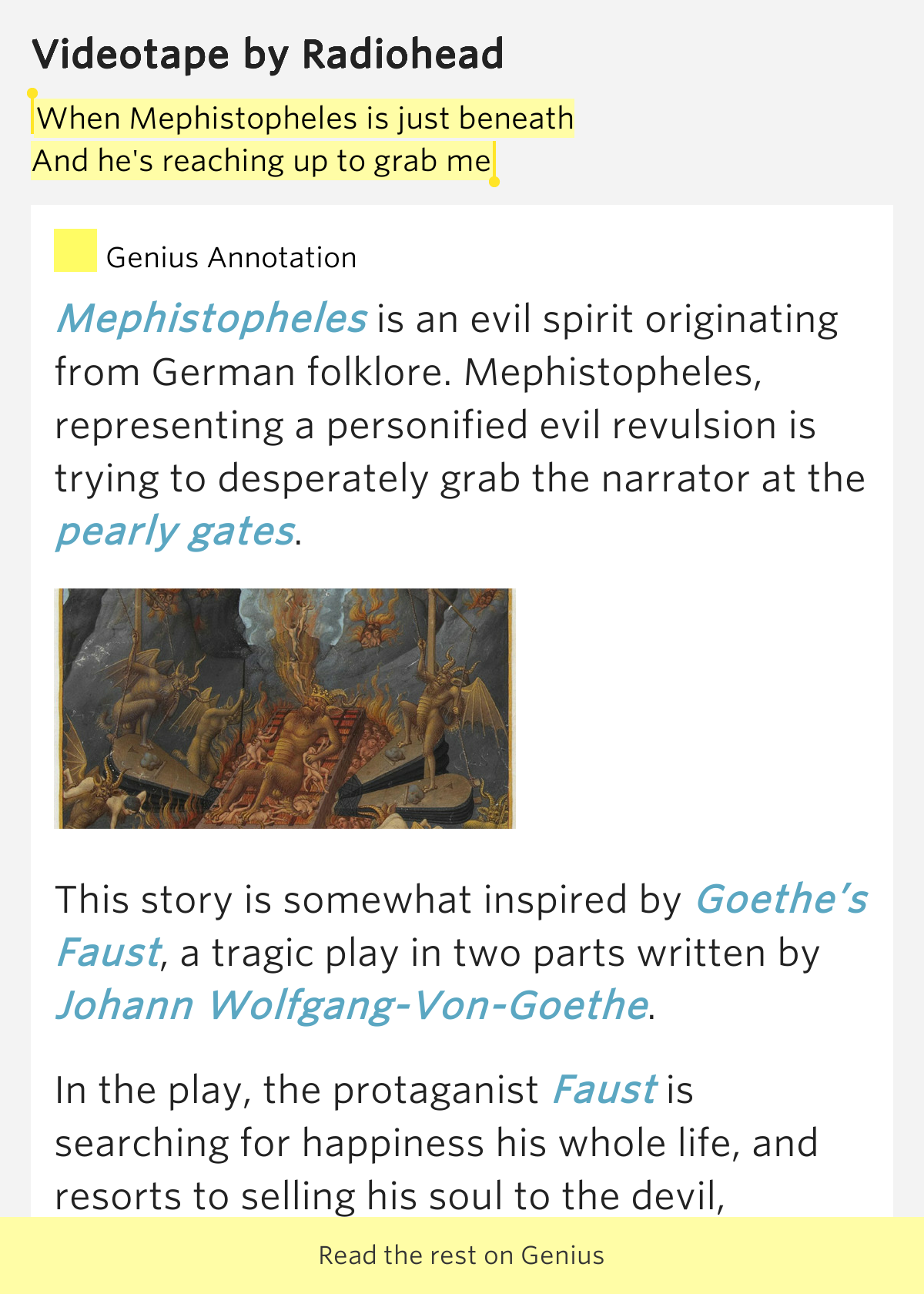 Mephistopheles Meaning