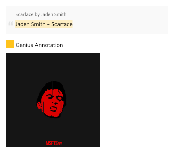 Jaden Smith Scarface Lyrics Genius Lyrics