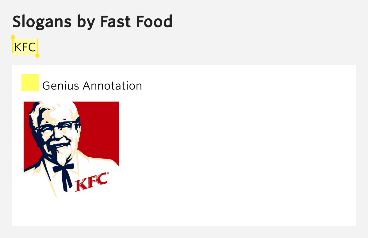 Fast Food Slogans List